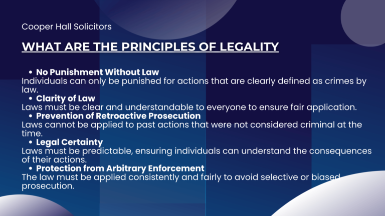 What Are the Key Benefits of the Principle of Legality in Criminal Law?