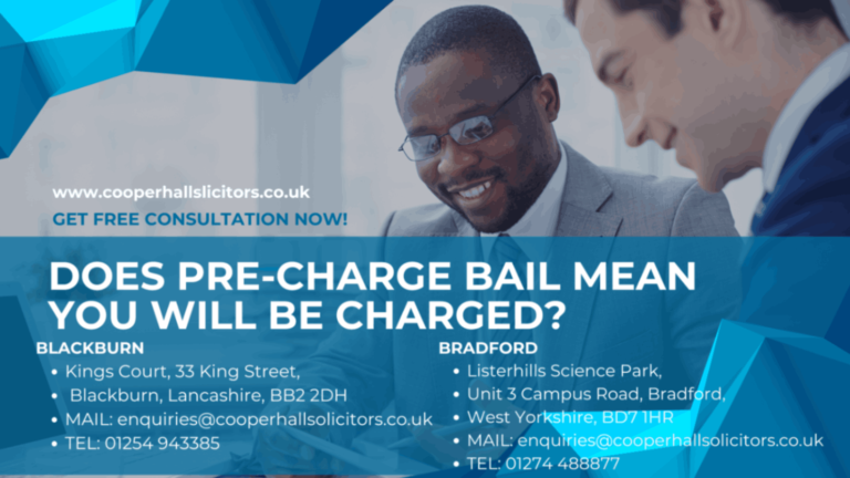 Does Pre Charge Bail Mean You Will Be Charged? - Cooper Hall Solicitors